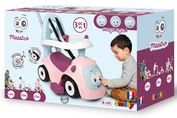 Smoby Ride-on Maestro Balade roze | Loopauto.be
